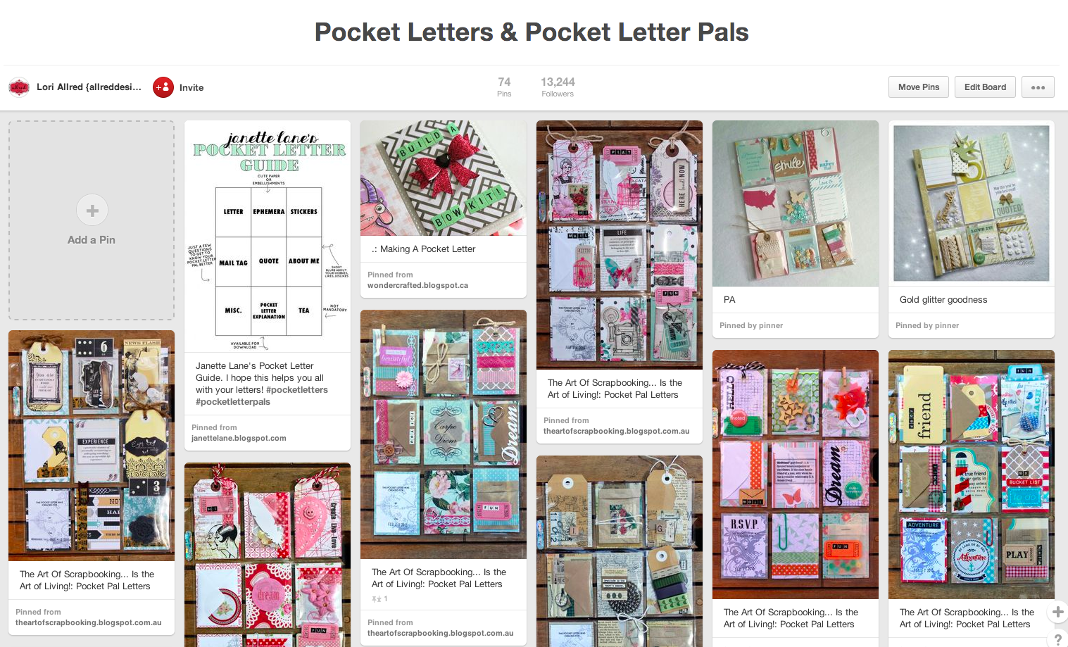 Allred Design Blog: Inspired by Pinterest: Pocket Letters, Pocket ...