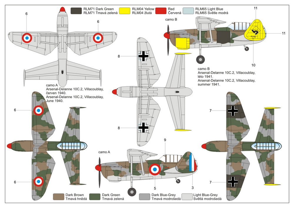 Airplanes in the skies + FAF history: Arsenal-Delanne 10C