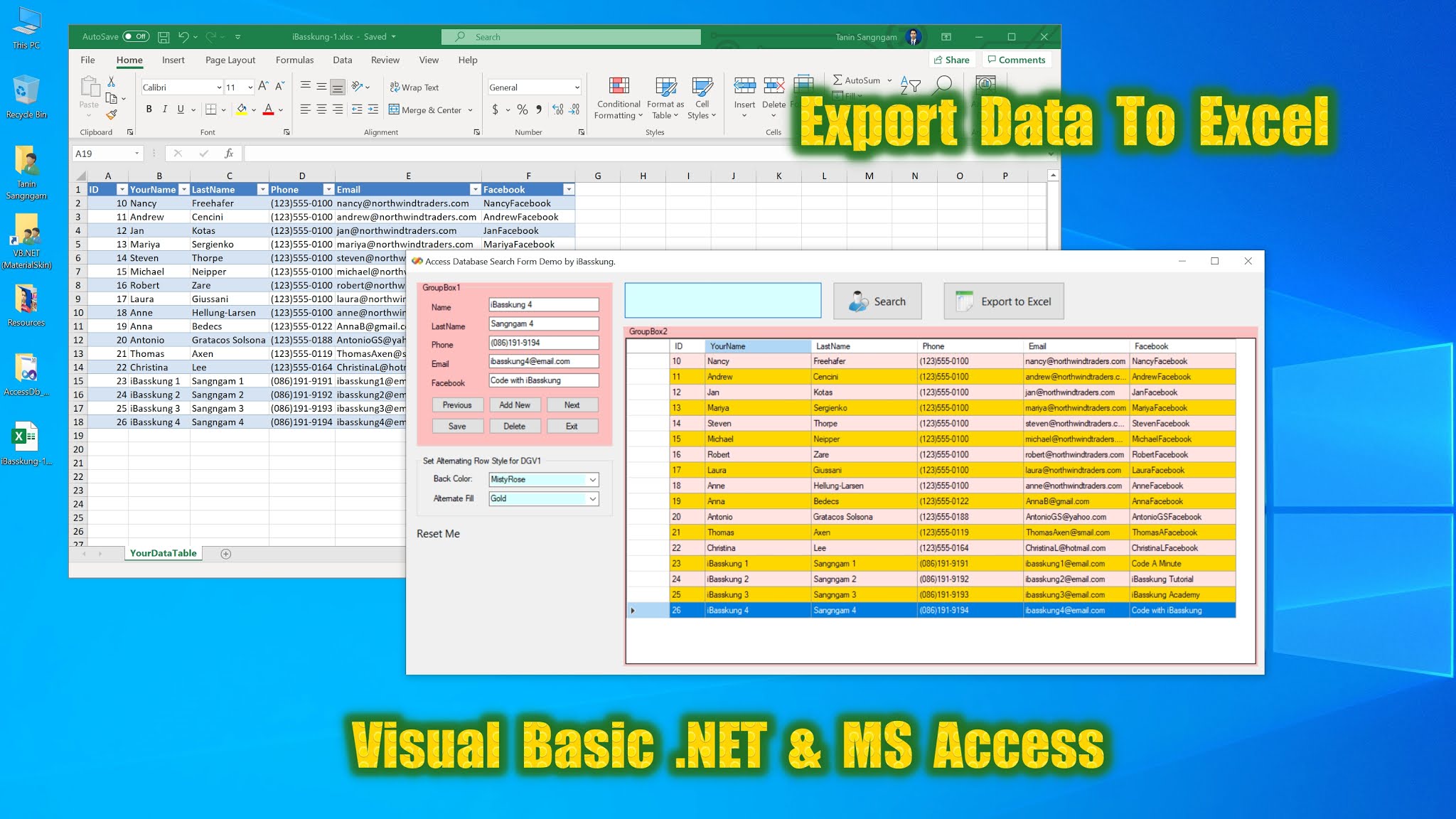 Visual Basic .NET and Access Database Programming : How to Export ... Visual Basic .NET and Access Database Programming : How to Export ...