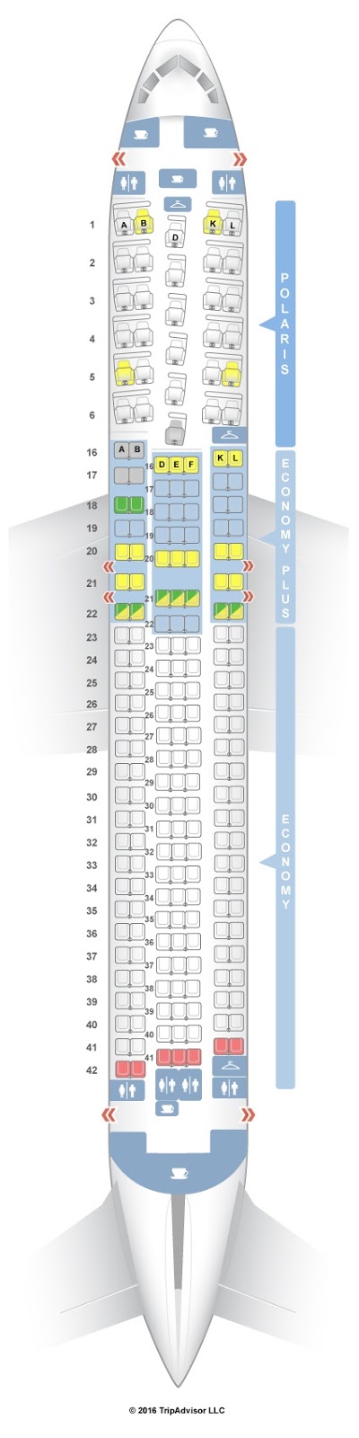 Elegant United Boeing 767-300 Seat Map