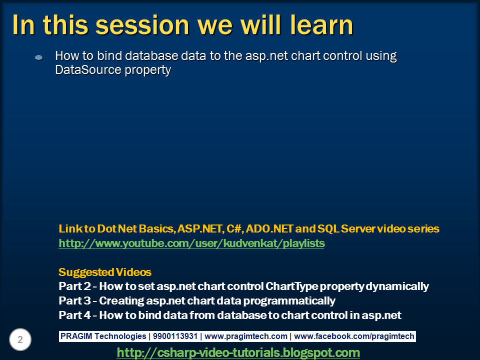 Sql Server Net And C Video Tutorial Aspnet Chart Datasource
