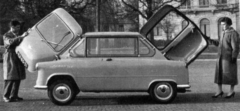 Vintage Photos of Two-Faced German Microcar Zündapp Janus From the Late ...