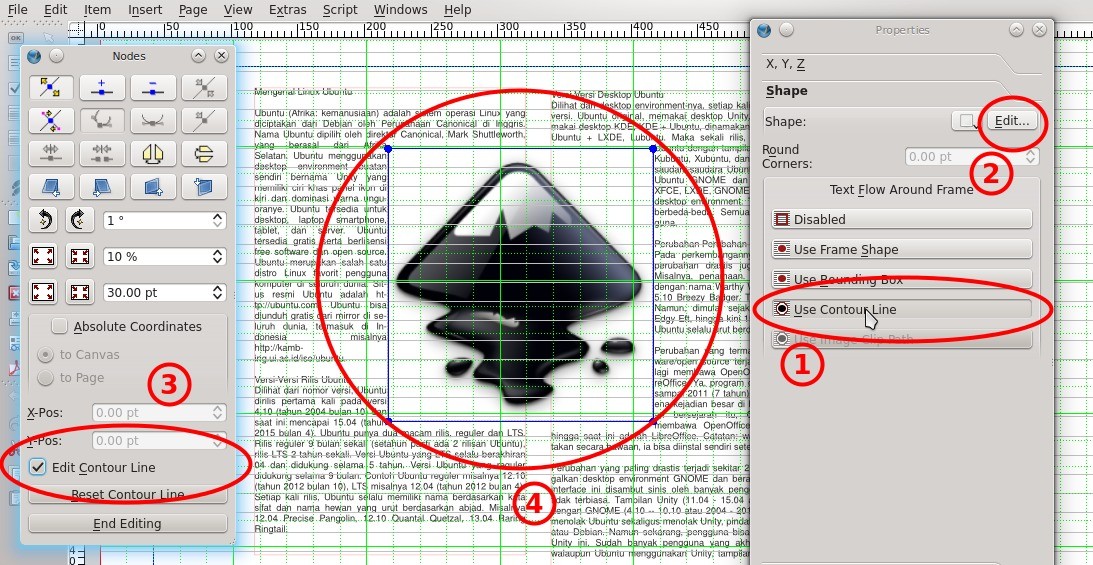 How To Create Image Text Flow in Scribus