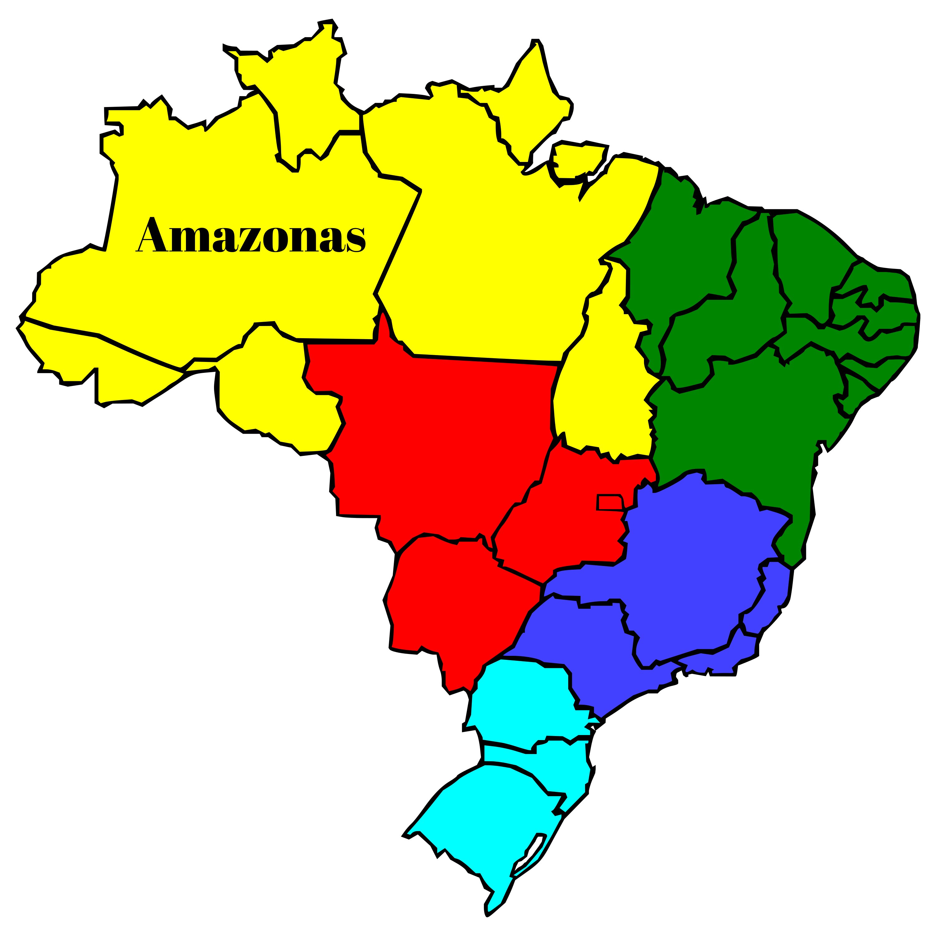 Desenhos: Mapa do Brasil Amazonia