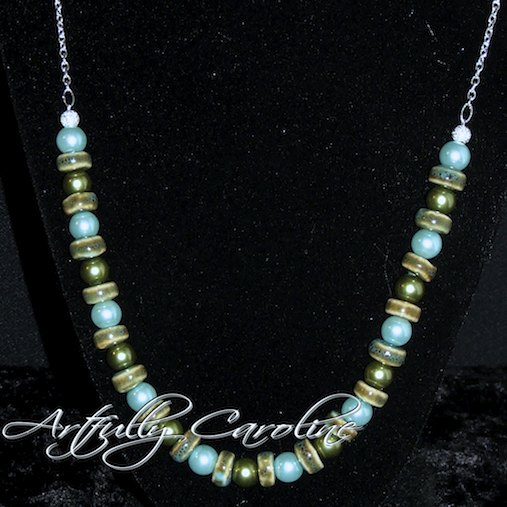 Artfully Caroline: Rustic terra cotta and pearls necklace