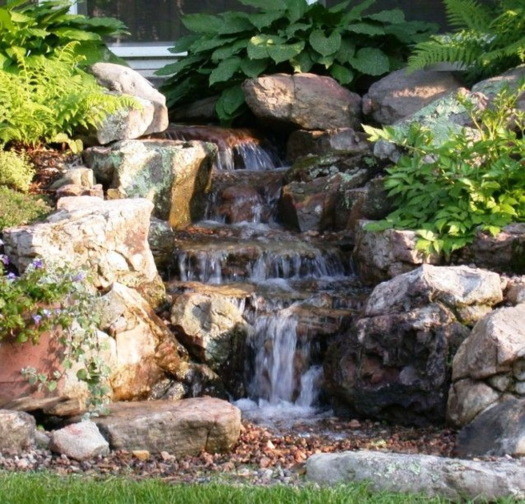 40+ Awesome Small Waterfall Pond Landscaping Ideas Backyard - home ...