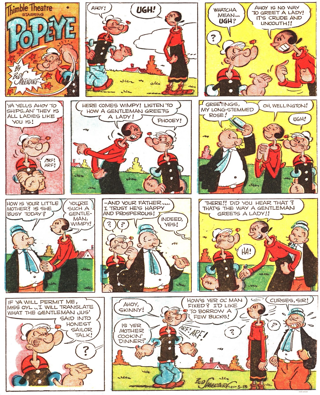 Ominous Octopus Omnibus: Popeye By Bud Sagendorf