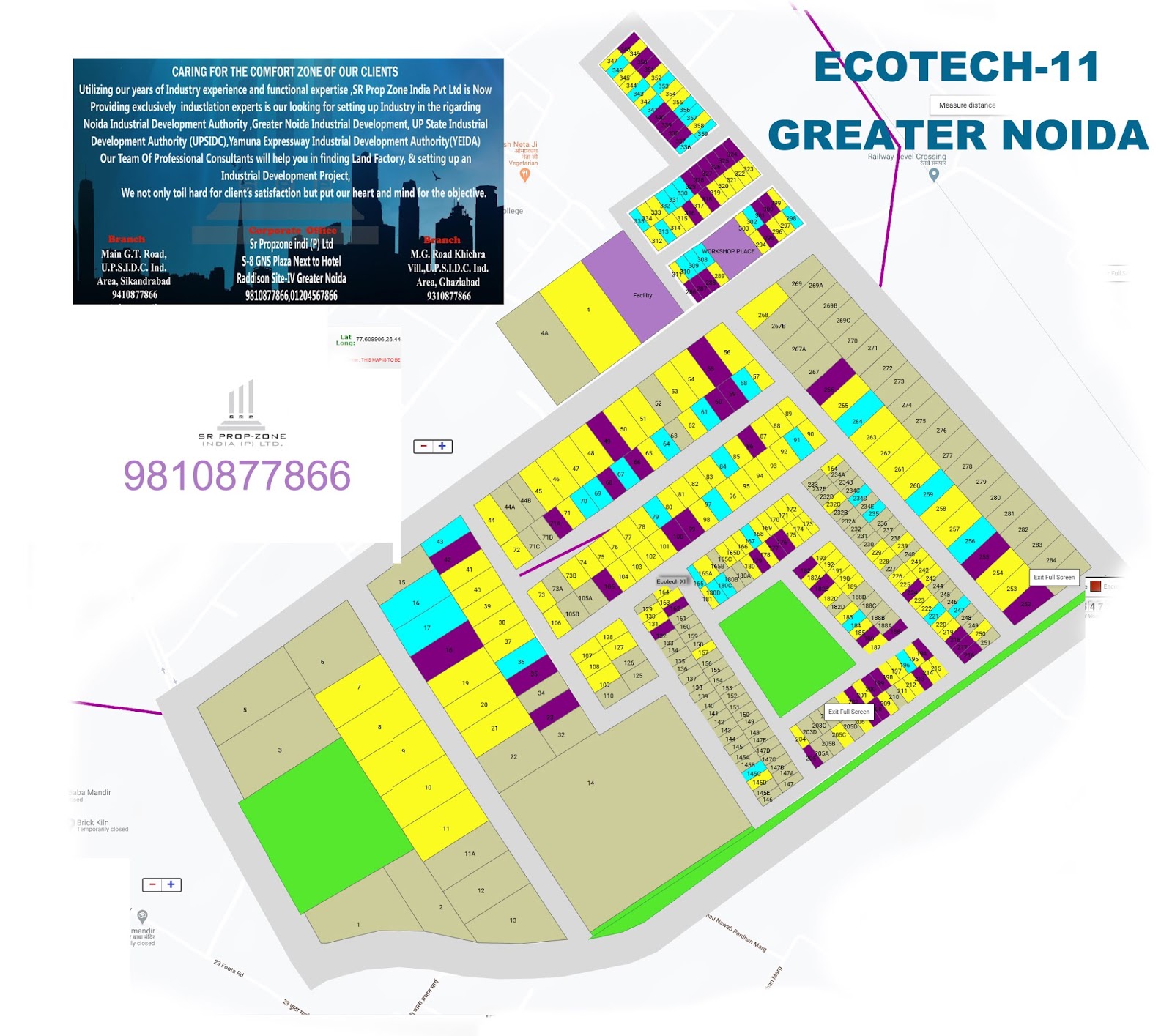 Layout Plan Of Ecotech-11 Greater Noida GPS MAP, HD Print Map ...