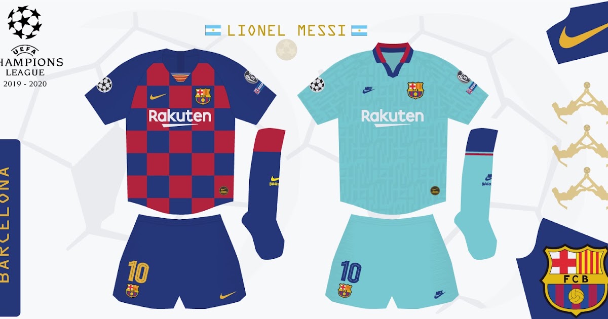 Design Futbol Kits: FC Barcelona 2019 - 2020 (Champions League)