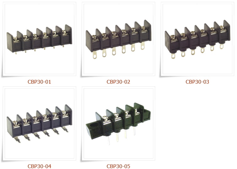 CBP30 Barrier Strip Terminal Blocks, 11mm pitch, 30A 300VAC - Chengee ...