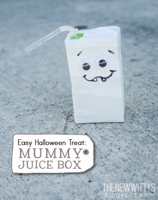 Easy Halloween Treat: mummy juice box - The New Wittys