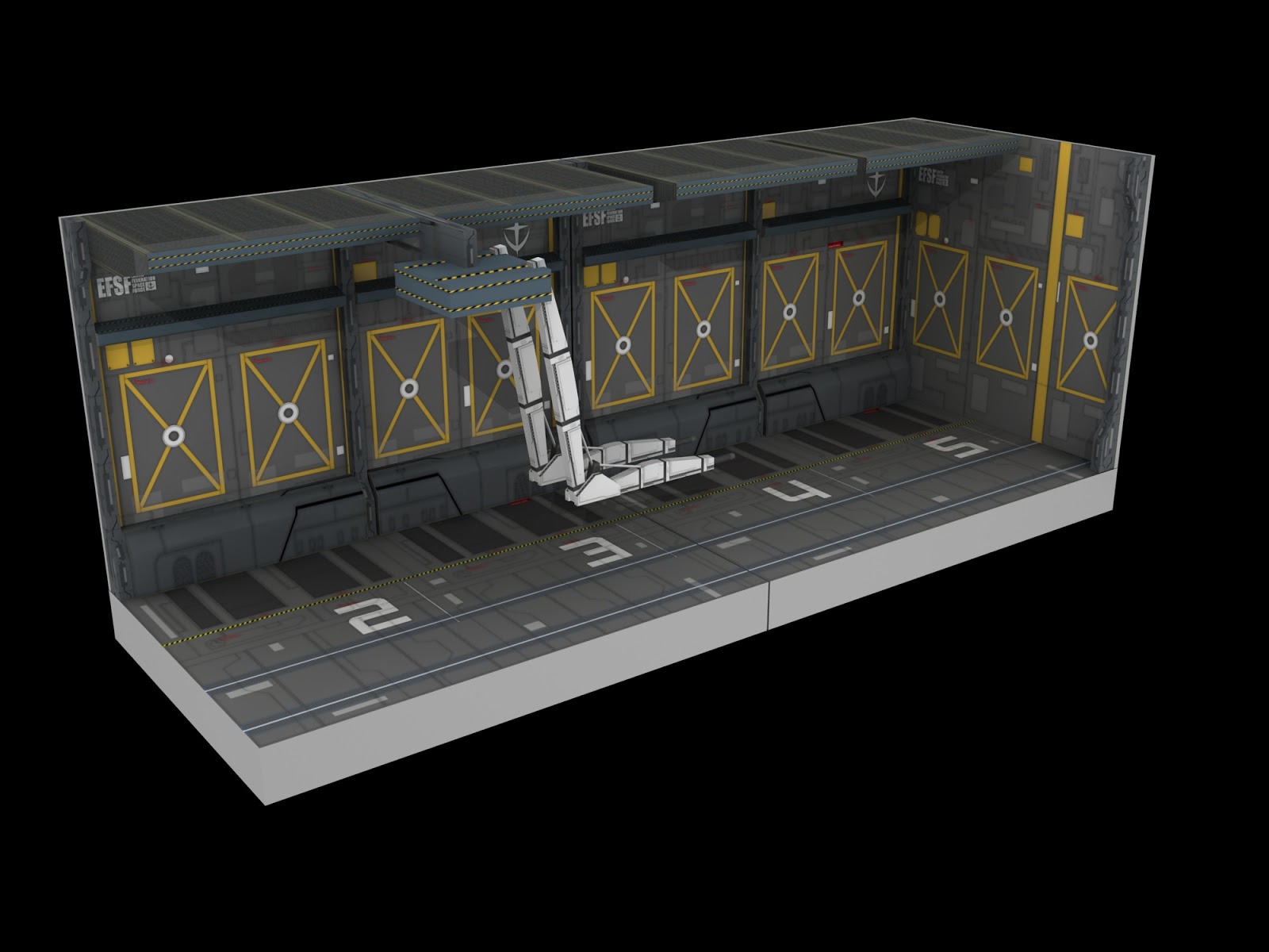 paperhobby: GUNDAM HANGAR 1:144 SCALE PAPERMODEL