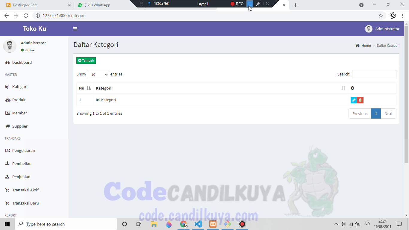 √ Source Code Aplikasi Poin Of Sale Laravel 8 Gratis Candil Code