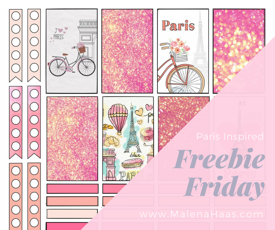 Malena Haas: FREEBIE Friday Paris Themed Planner Stickers