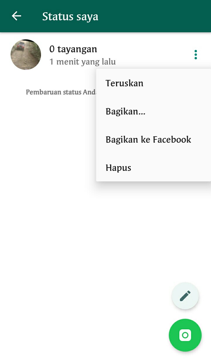 Cara Membagikan Status WhatsApp ke Facebook Stories