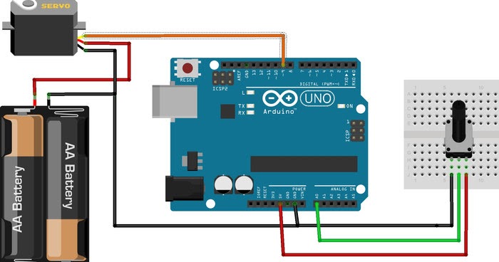 ARDUINO DERS-7( POTANSİYOMETRE İLE SERVO MOTOR KONTROL)