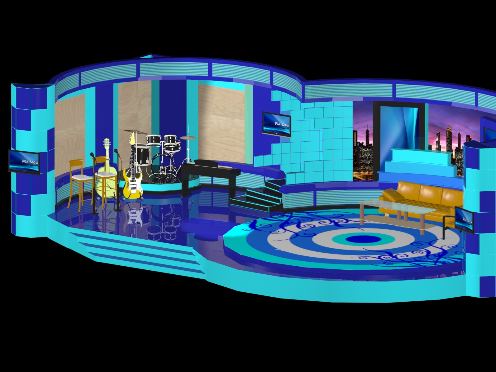 KWADRAT2 DESIGN: TALK SHOW set design