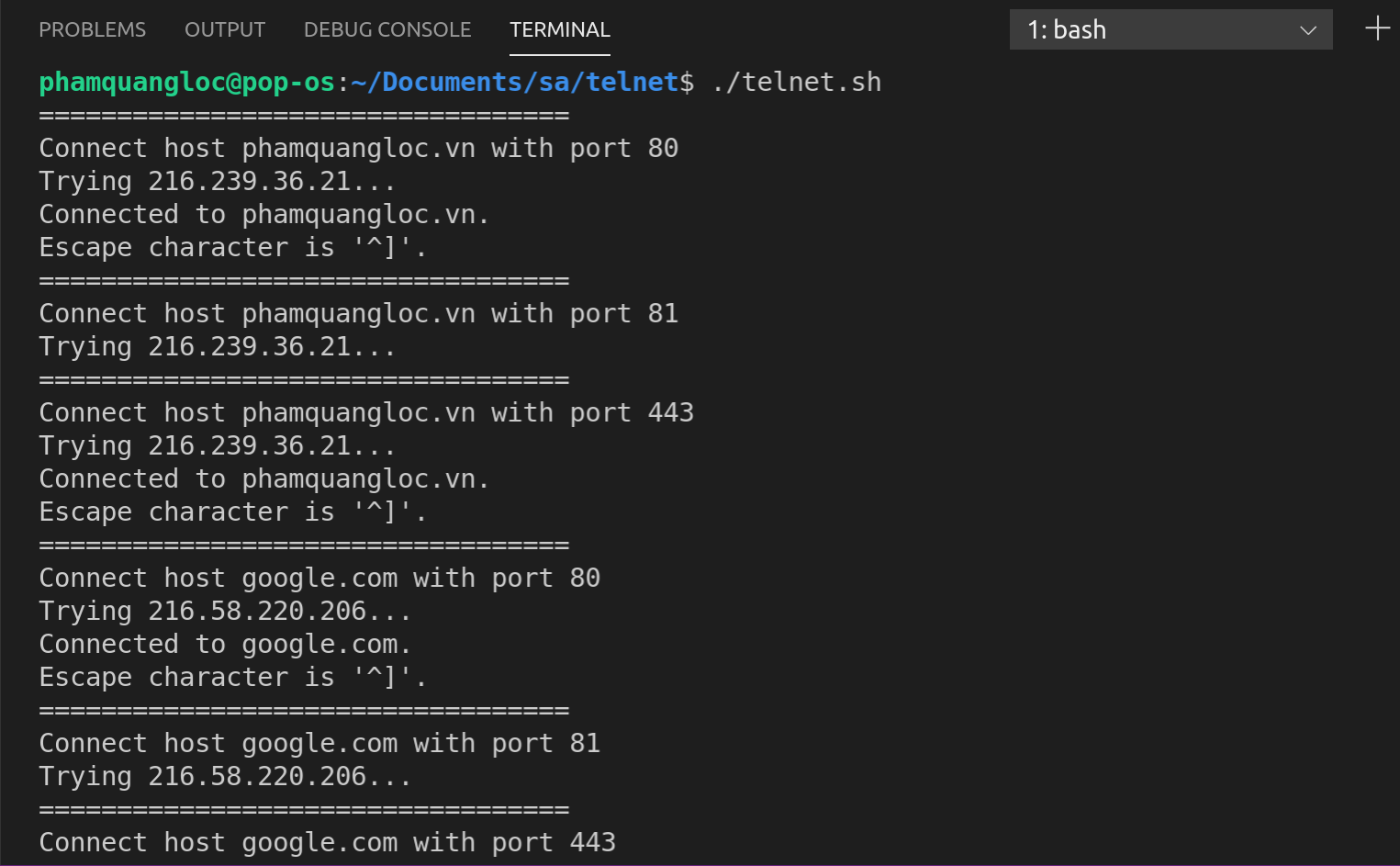 Reference - Câu chuyện muôn thuở Telnet multiple server and ports