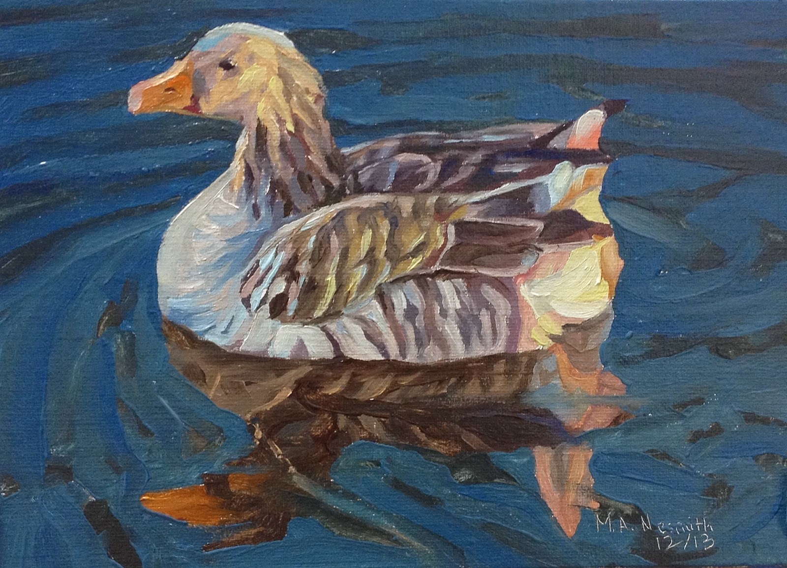 Paint Daily Texas: Goose on the Water new Daily Oil Painting and eBay ...