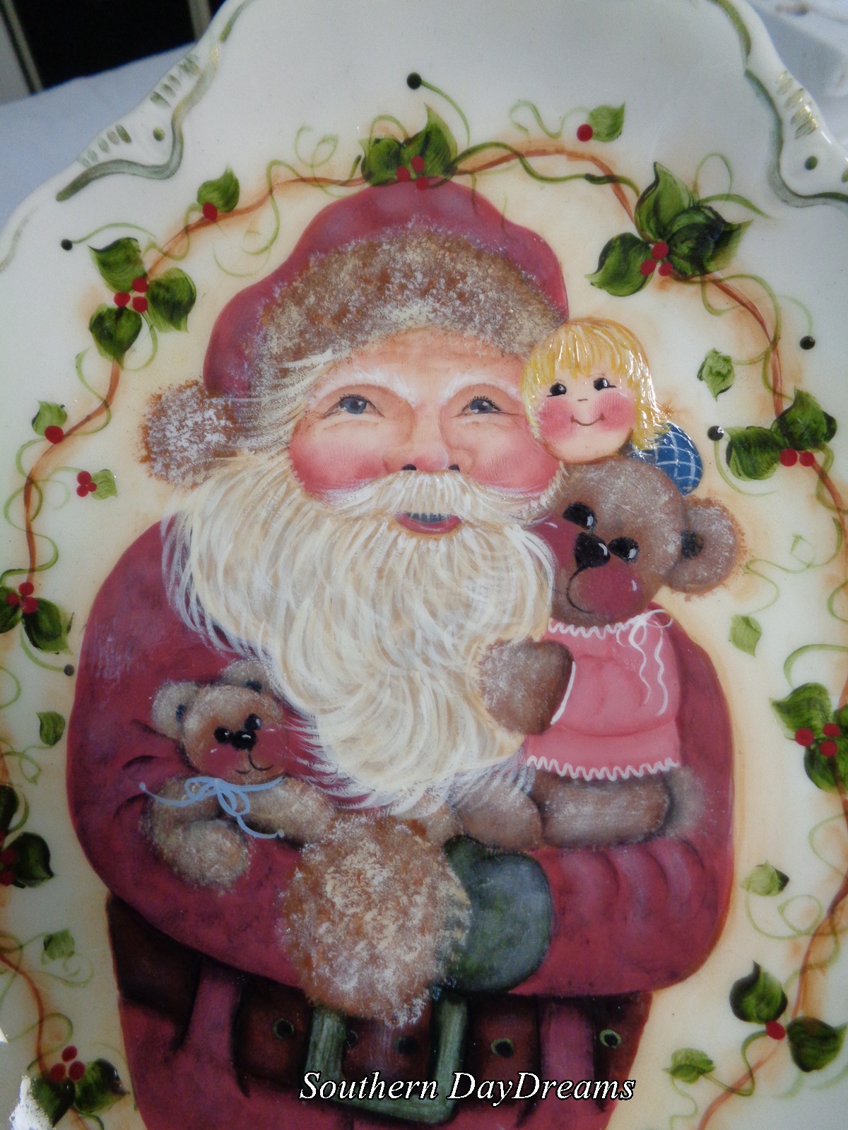 Santa Paintings - Rose Garden Market