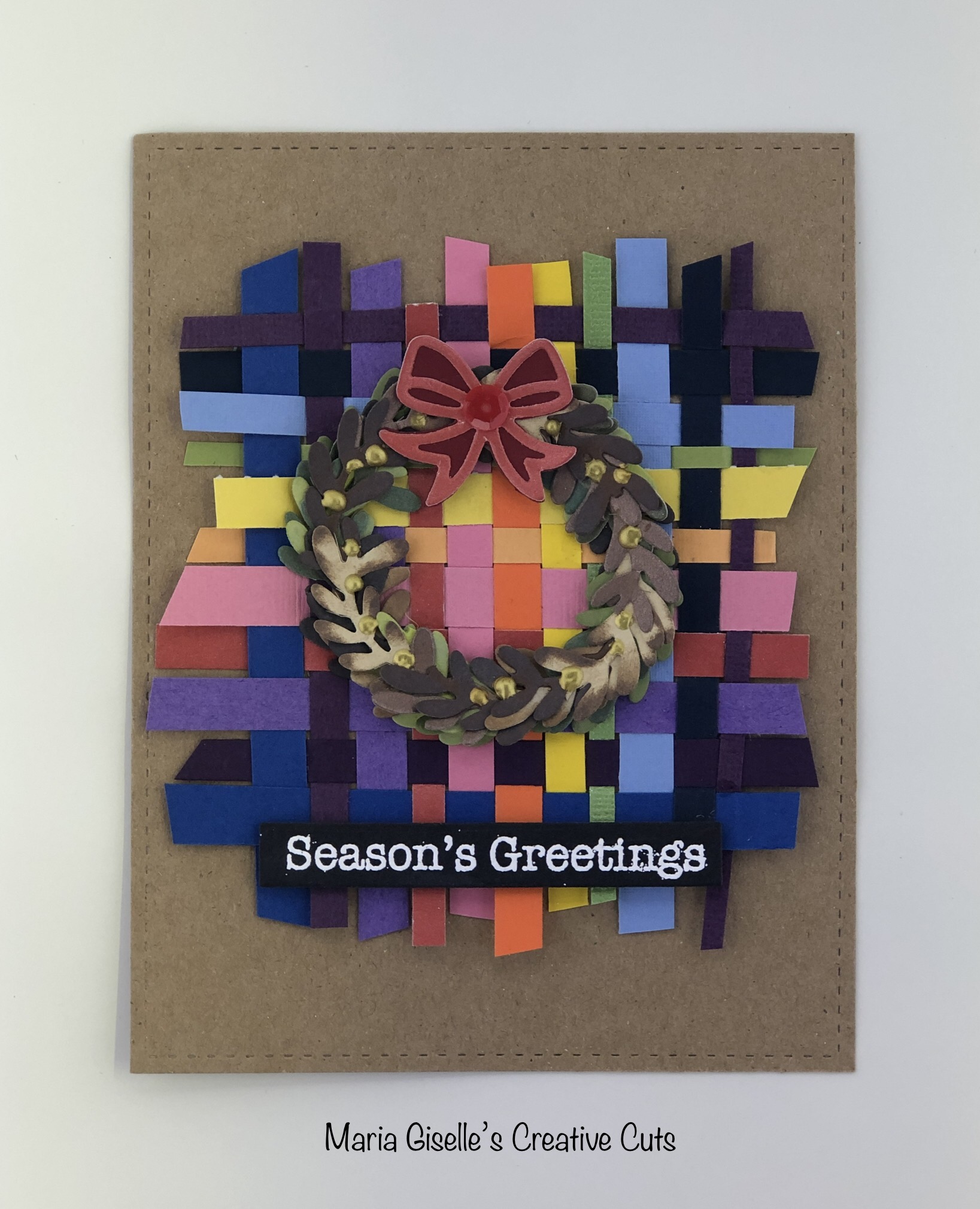 Maria Giselle's Creative Cuts: Weaved Cardstock Strips