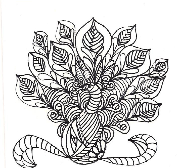 Knitting II: Peacock Zentangle