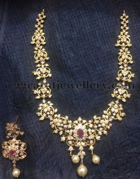 Goldplated CZ Necklace 3800 Only - Jewellery Designs