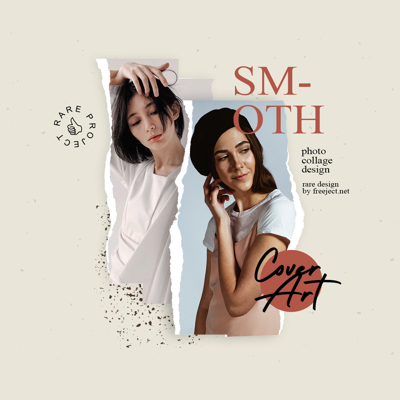 Free Smoth Photo Collage Cover Art Design Template