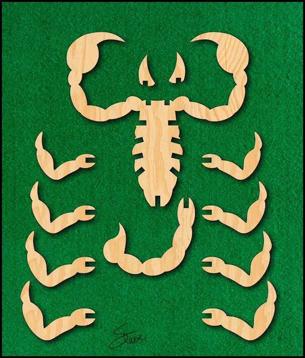Scrollsaw Workshop: 3D Scorpion Scroll Saw Pattern.