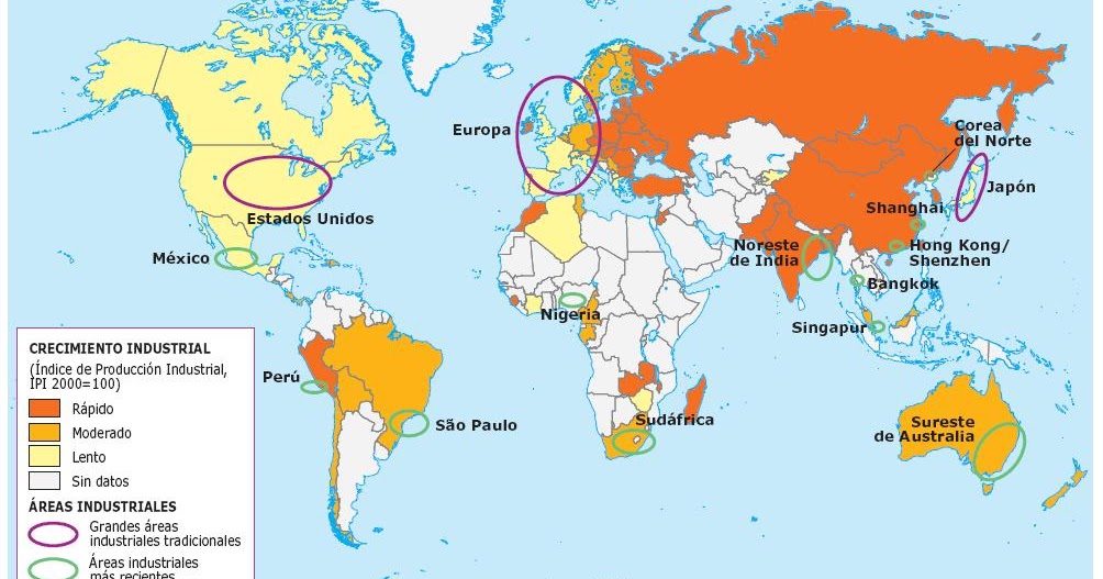 .: Mapa industria mundial