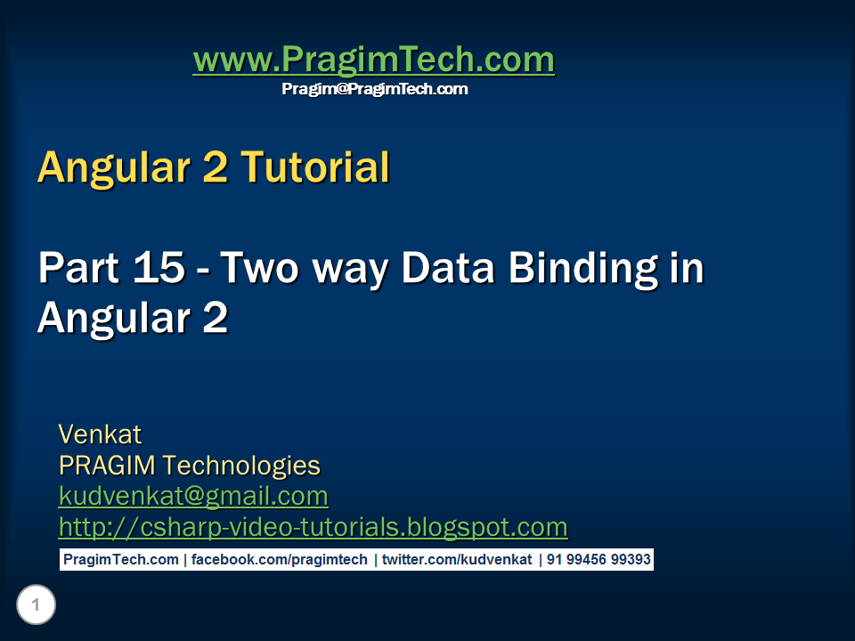 Sql Server Net And C Video Tutorial Two Way Data Binding In Angular 2