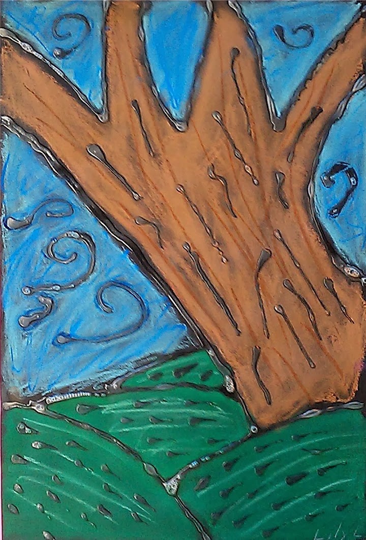 The David Lubin Art Studio: Expressive Tree in a Landscape