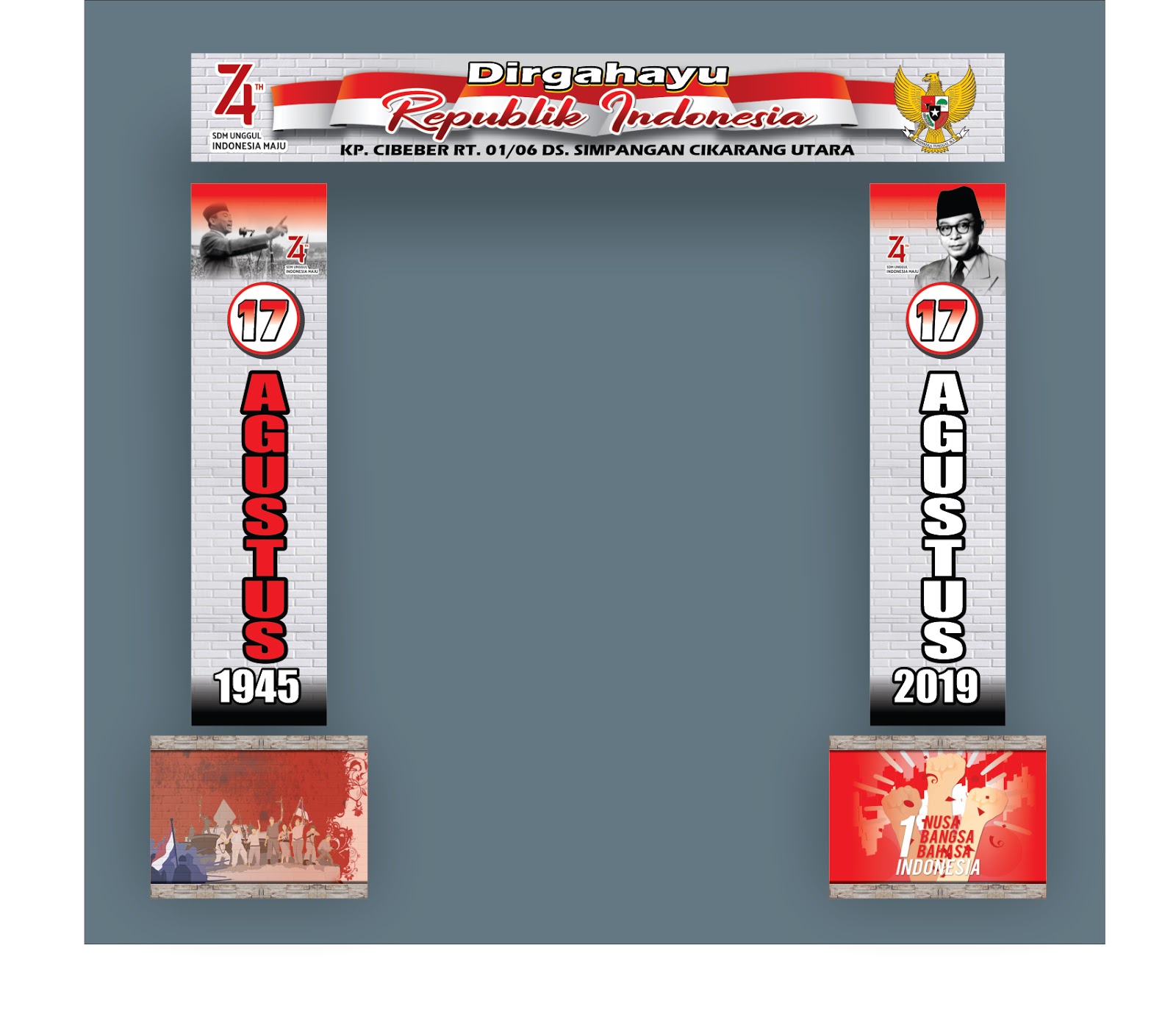 Banner Gapura HUT REPUBLIK Indonesia Terbaru - Agen87