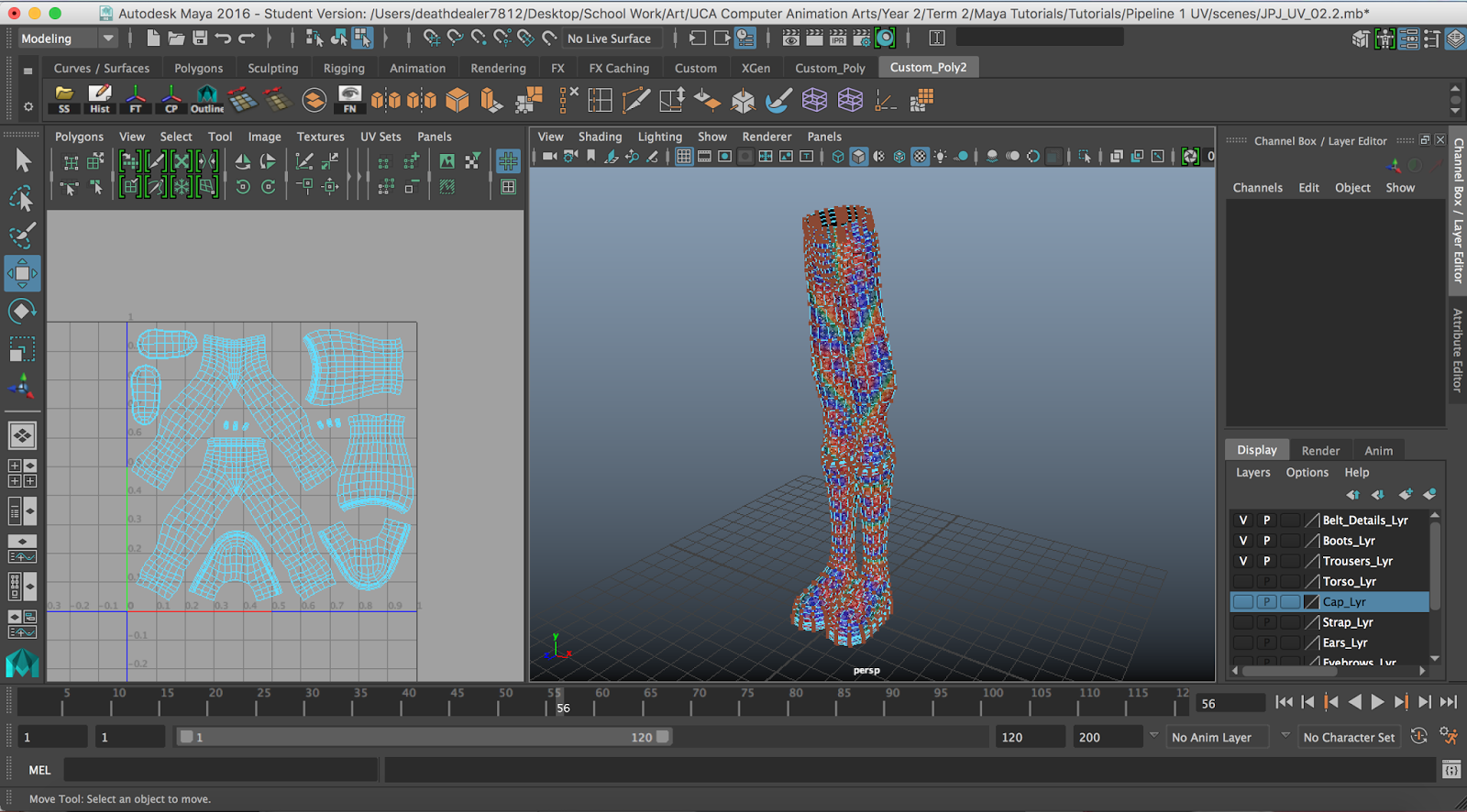 Deanna Crisbacher : Maya Pipeline 1: UV Layout - Body & Exporting Maps ...