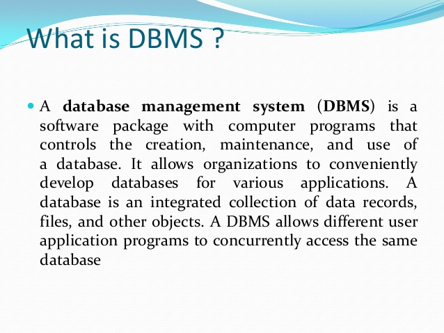 DBMS LEARNING SHEET