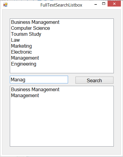 Full Text Search From Listbox Vb Net ~ Itk