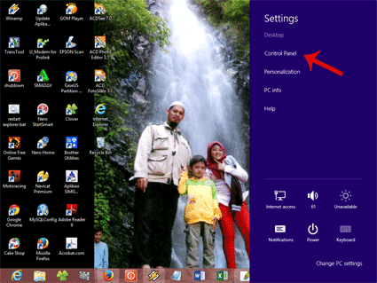 Cara membuka Control Panel di Windows 8