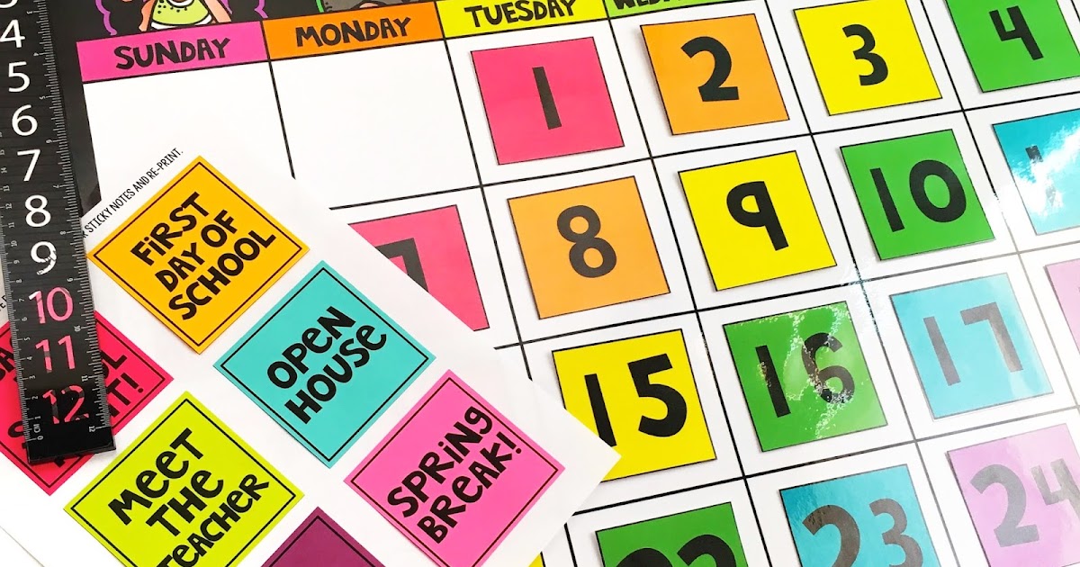 Materiales para el cole: Calendario (inglés y español)