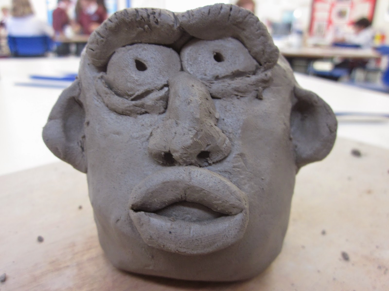 Gomersal Primary School Art: Year 5 clay faces