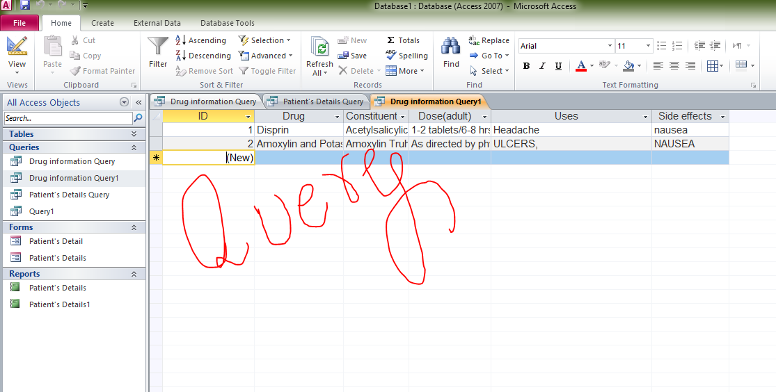 Creating and working with queries in MS Access Creating and working with queries in MS Access