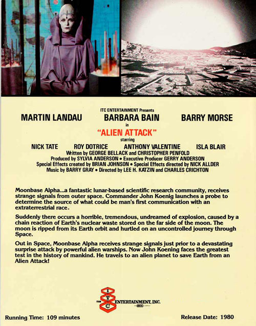 space1970-NBC-10-Philadelphia: SPACE: 1999 "ALIEN ATTACK" (1980) Movie Art