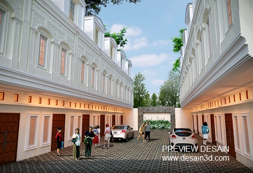 Desain Kawasan Ruko Klasik Berkualitas - Jasa Desain 3D