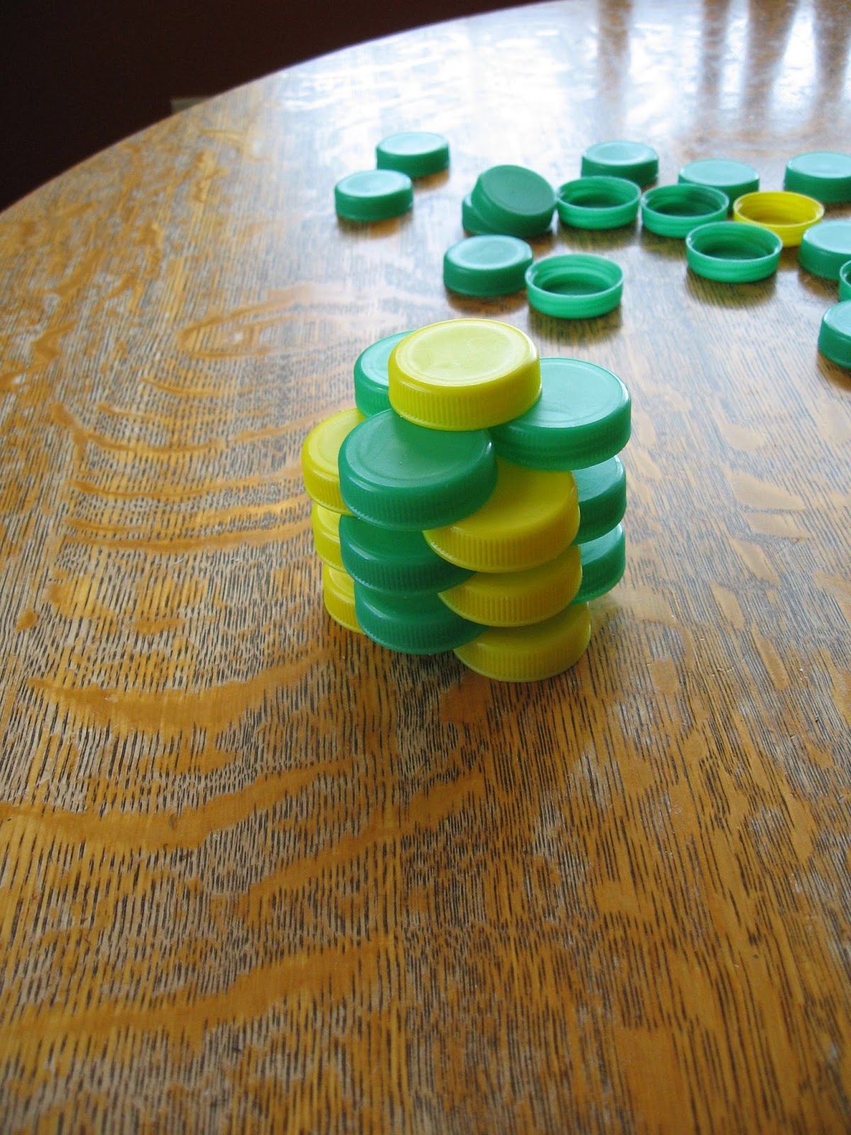 Almost Unschoolers: Christmas Milk Caps