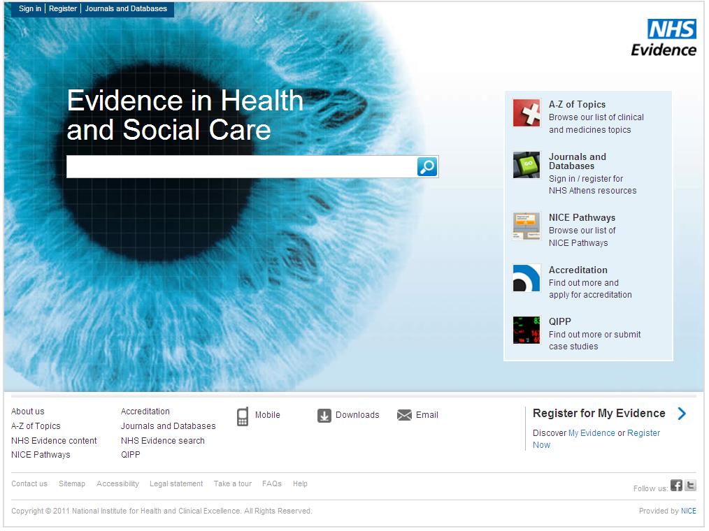 New Look for NHS Evidence - Medical Library