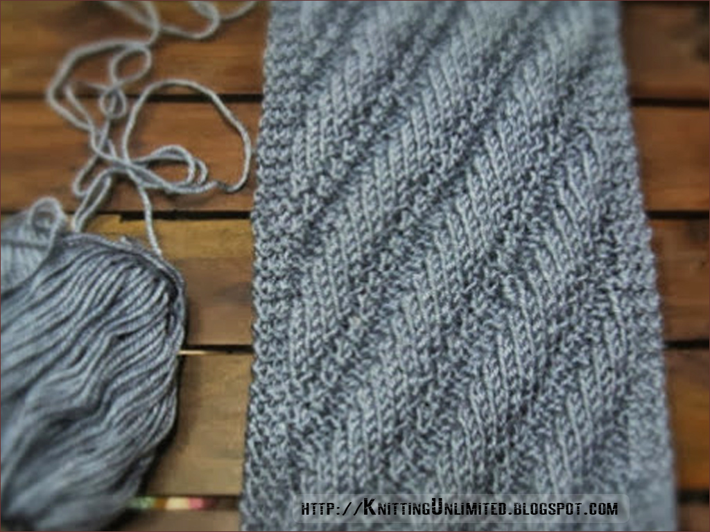 Diagonal Knitting Stitch Pattern (Very Simple To Do) | Knitting ...
