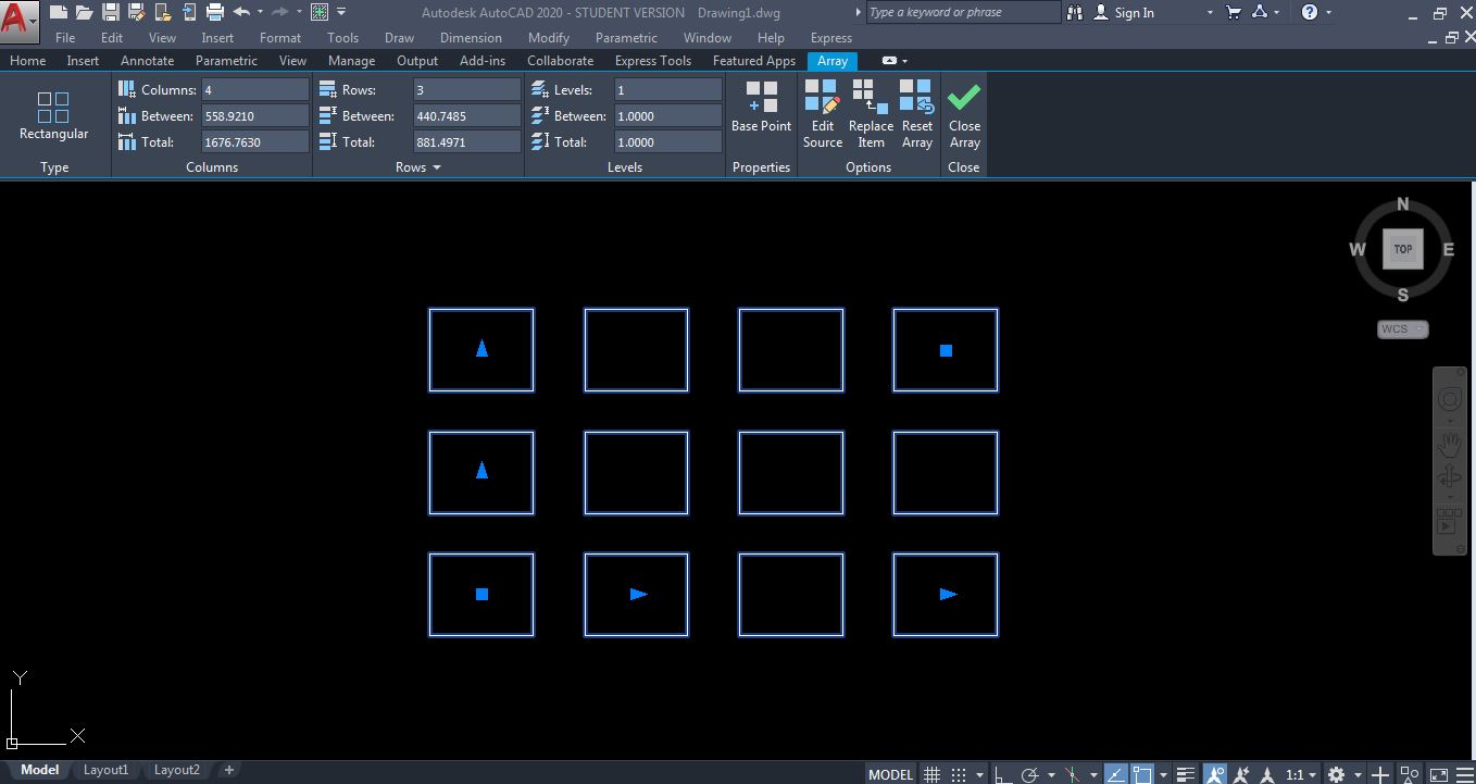 Important And Very Interesting Command In Autocad Array And Their Types With Short Key Er