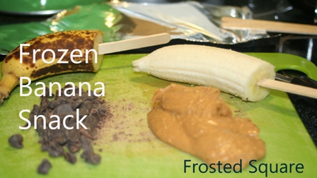Frosted Square: Frozen Banana Snack