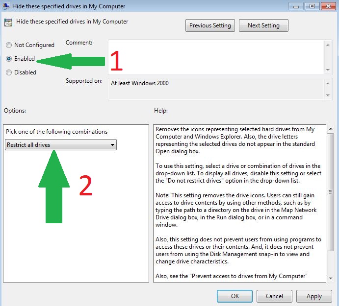 3 ways to hide any drive in windows