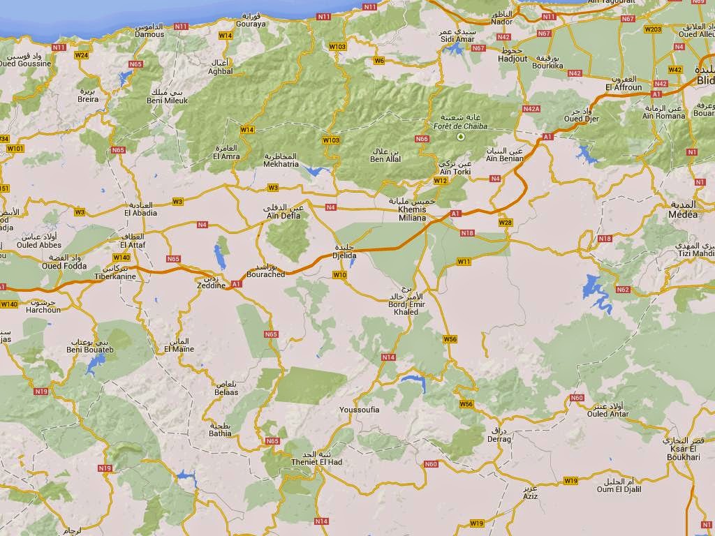 Découpage administratif de l'Algérie & Monographie: Carte du réseau ...