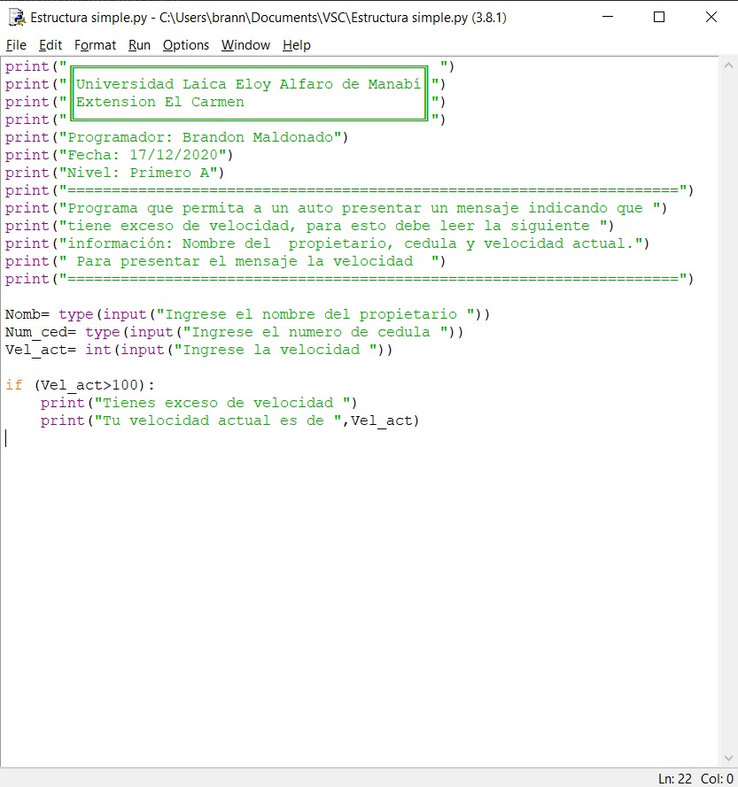 Programa de Estructura Simple (Diagrama de flujo y Código en Python)